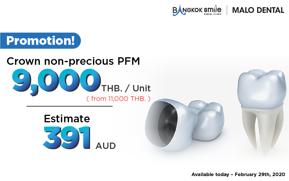 Dental Crown and Dental Bridge by Bangkok Smile Dental Clinic.